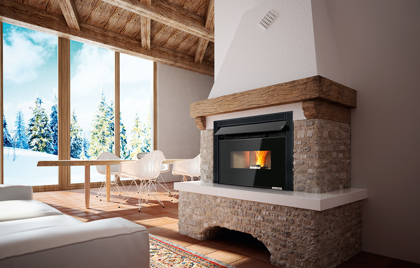Insert a granulés Opera Q9 canalisable 9 Kw Insert a granulés Opera Q9 canalisable 9 Kw